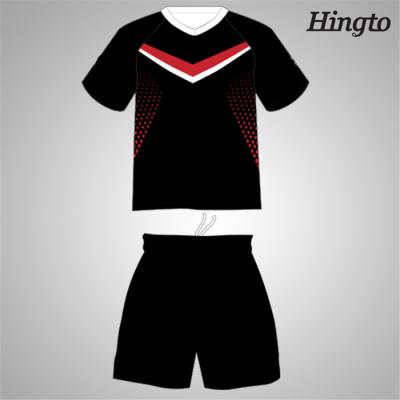 China Customizable Youth Red And Black Soccer Jerseys for Football Team for sale