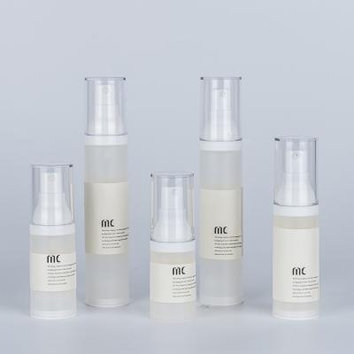 China PP 10ml-50ml Airless Pump Bottle Empty Plastic Pump Bottles Round Shape (MC-232) for sale