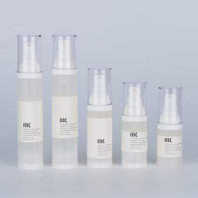 China PP 10ml-50ml Airless Pump Bottle Empty Plastic Pump Bottles Round Shape (MC-232) for sale
