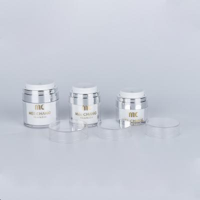 China PP Airless Pump Cream Jar 15ml 30ml 50ml Airtight Seal Empty Cosmetic Jars (MC-235) for sale