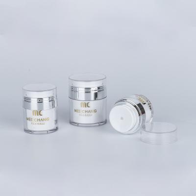 China PP Airless Pump Cream Jar 15ml 30ml 50ml Airtight Seal Empty Cosmetic Jars (MC-235) for sale