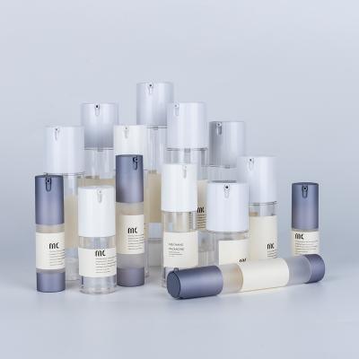 Cina Bottiglia di pompa senza aria a forma di cilindro PP per cosmetici 40ml 80ml 100ml 120ml (MC-208) in vendita