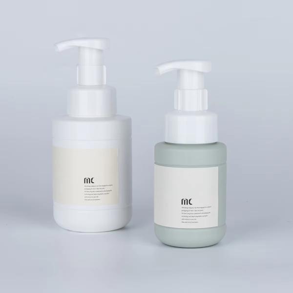 Quality 200ml 350ml PET Cosmetic Foam Pump Bottle Shatterproof Custom Colors (MC-PM-411) for sale