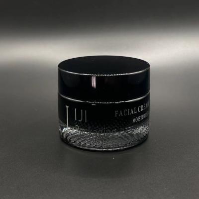 China 30g 50g Cosmetic Glass Cream Jar Skin Care Packaging Wide Mouth Design (MC-G-528) for sale