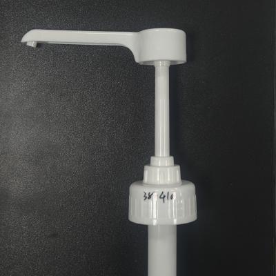 China PP Material Food Grade Food Pump Dispenser Long Nozzle Pump 38/410 (MC-155) for sale
