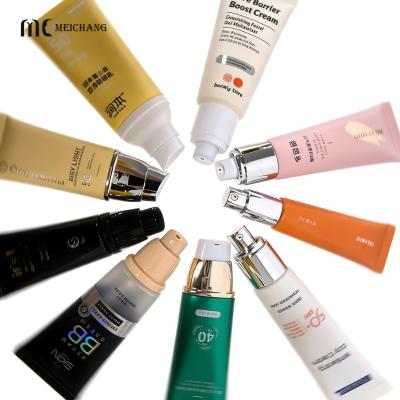 China Eco-friendly Customizable Airless Cosmetic Tube with Pump for Foundation Primer Sunscreen & Lip Balm(MC-706) for sale