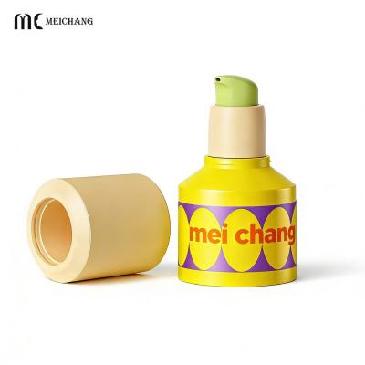 China PP Double-Lid Vacuum Airless Pump Bottle with Child-Resistant Design and Customizable Logo for Kids Skincare for sale