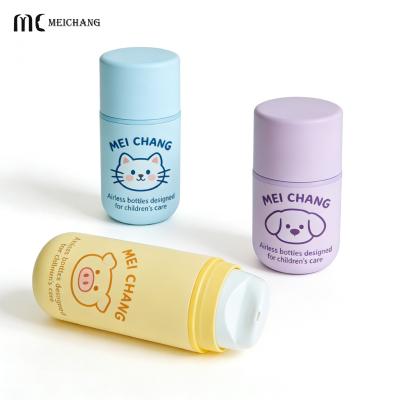 China PP Child-Resistant Airless Pump Bottle with Vacuum Freshness-Sealing and Customizable Logo for Kids' Skincare for sale