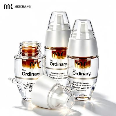 China PETG 30ml+3ml Powder-Liquid Separation Vacuum Dual Chamber Bottle, Fresh Mix Packaging for Retinol Anti-Wrinkle Serum（MC-901-2） for sale