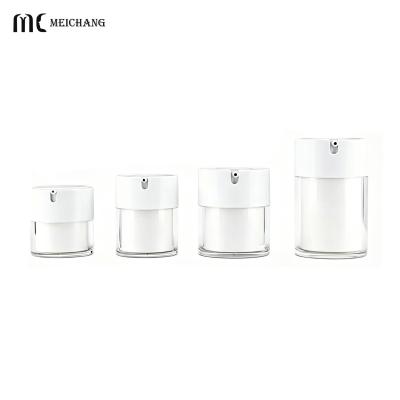 China 15g-100g Luxury Double-Wall Airless Press Cream Jar — Hygienic One-Press Dispensing hygiene for Organic Skincare Active Ingredients（MC-281） for sale