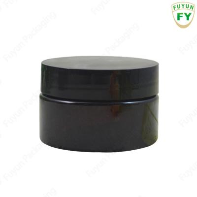 Cina contenitore di plastica del barattolo del nero dell'animale domestico del barattolo del contenitore di plastica dei recipienti del barattolo nero crema cosmetico dell'animale domestico in vendita