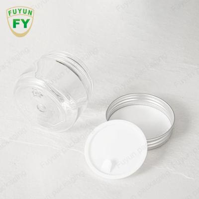 Cina Barattolo rotondo dei contenitori dell'ANIMALE DOMESTICO dell'alimento del biscotto puro di plastica senza BPA di stoccaggio con il coperchio per l'imballaggio di Candy in vendita