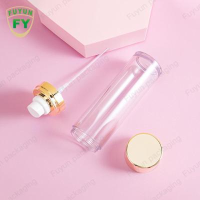 Cina Imballaggio cosmetico cilindrico vuoto della bottiglia 50ml dello spruzzo dell'ANIMALE DOMESTICO del cappuccio dell'oro in vendita