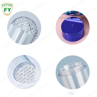 Chine bouteille en plastique d'ANIMAL FAMILIER de 50ml 55ml 75ml avec le conteneur pourpre brillant de capsule de chapeau à vendre