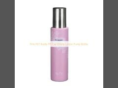 Pink PET Bottle PP Cap Empty Lotion Pump Bottle
