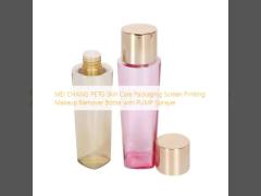 MEI CHANG PETG Skin Care Packaging Screen Printing Makeup Remover Bottle with PUMP Sprayer