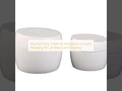 30g 50g Empty Cream Jar Recycled as Cosmetic Packaging PET Jar Body Carton Packing