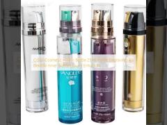 Color Cosmetic Airless Bottle 25ml Inside Engraving AS Double Inner Bottle Luxury Emulsion