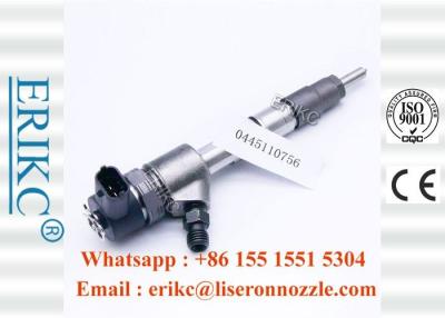 China Inyector del dispensador del surtidor de gasolina de ERIKC 0445110756 0 inyecciones de carburante estándar del tamaño de 445 110 756 Bosch 0445 110 756 en venta