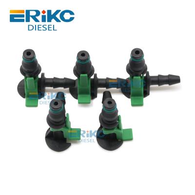 China Injector Leak Off Connector Small Size Diesel Injector Return Pipe For Siem Plastic Green/Black Color 5pcs for Ford Transit for sale
