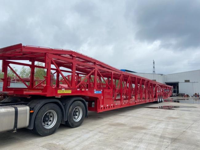 3 Axle Car Carrier Truck Trailer Vehicle Transport Double Deck Semi Trailer