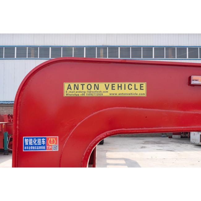 2024 New Production Heavy Duty 2 Axle 60 Ton 80 Ton 13 Meter to 18 Meter Extendable Gooseneck Lowbed Semi Trailer