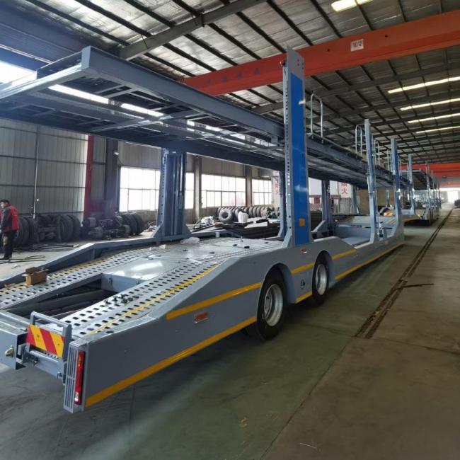 Chinese Low Price 2 Axle Truck Semi Trailer Car Carrier Transport Semi Truck Trailer