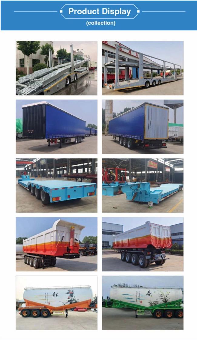 Chinese Low Price 2 Axle Truck Semi Trailer Car Carrier Transport Semi Truck Trailer