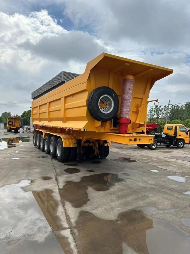 4/Quad-Axle Rear Dump Trailer Truck Trailer for Maximum Payload