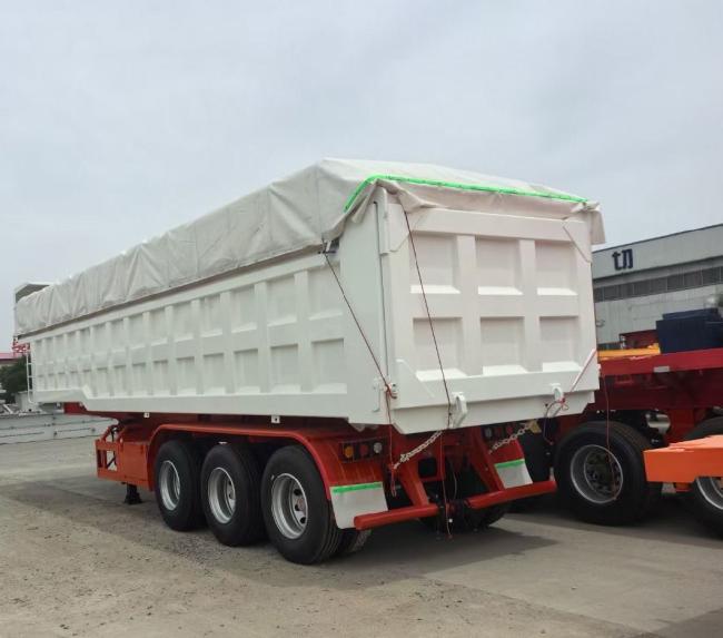 3/4 Axles 80 Tons Hydraulic Side Box Tipper Dump Trailer Heavy Duty Hydraulic