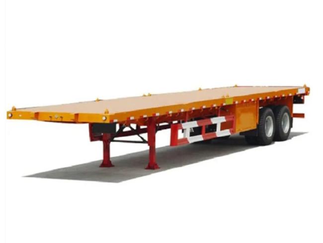 Hot Sale with Two-Axle Container Flatbed Trailer Truck Trailer for Transportation