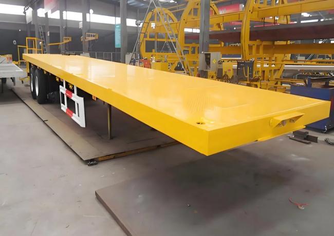 Hot Sale with Two-Axle Container Flatbed Trailer Truck Trailer for Transportation