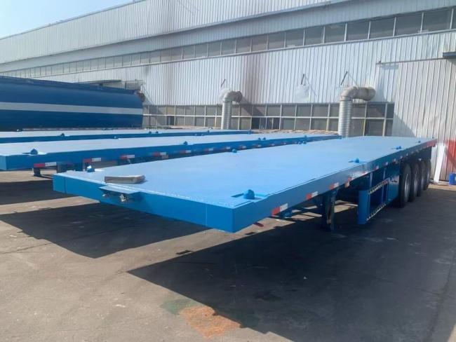 Anton 4 Axle High Quality Flatbed Trailer Container Truck Cargo Semi-Trailers