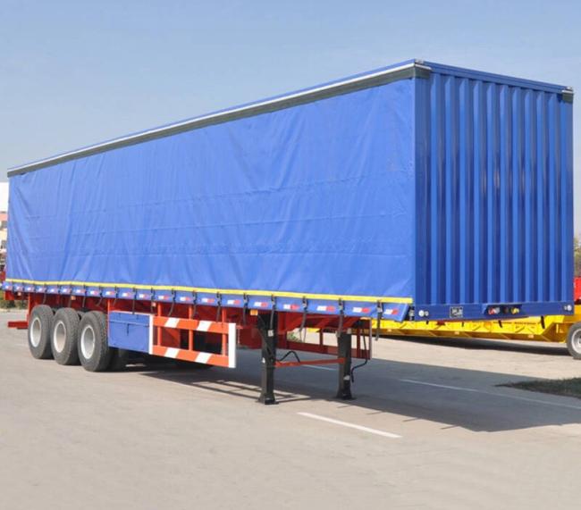 Van Box Semi Trailer Curtain Side Truck Trailer for Sale