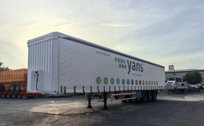 Van Box Semi Trailer Curtain Side Truck Trailer for Sale
