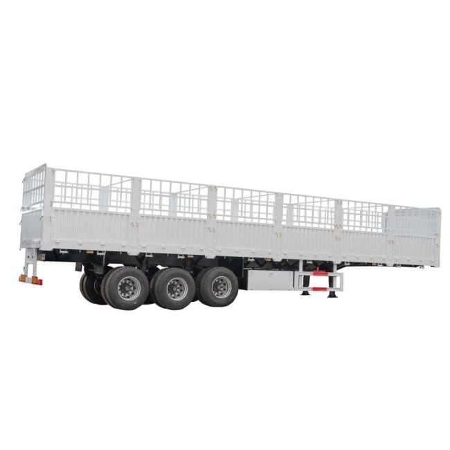 60 Tons to 80 Tons Cargo Drop Side Fence Trailer Side Wall Semi Trailer for Sale