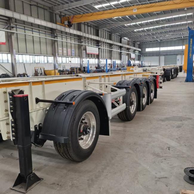 Heavy Duty Flatbed Platform Utility Cargo Container Chassis Truck Semi Trailer with Twist Lock