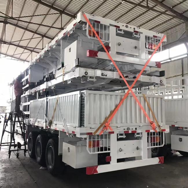 Anton 30-60tons Customized Extendable Hydraulic Transportation Sidewall Truck Trailer