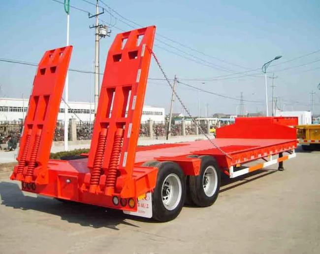 Low Bed Semi Trailer in operation