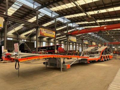 China Trailers de automóviles de 3 ejes duraderos para transporte de larga distancia Pneus de doble estrella Pneus triangulares en venta