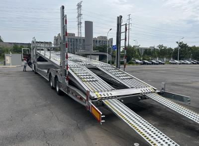 China Chasis de acero de doble piso de 8 llantas Transporte de vehículos para 6/8/10 unidades Remolque de coche for sale