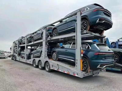 China Suspensión aerodinámica de dos ejes 6-8 Semirremolque de transporte de automóviles for sale