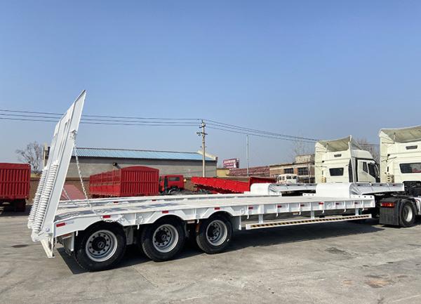 Quality Strength Multi Flat Truck Low Flat/ Low Bed Semi-Trailer 70--100 Tons For Self for sale