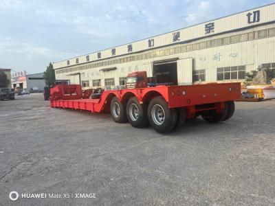 Cina Escavatori pesanti Trasporto 3 assi Colletto di gallina Lowboy Low Loader Letto Lowbed Semi-Relè in vendita
