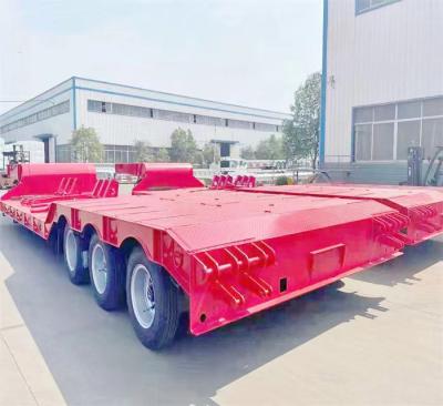 Cina 3 assi 80/100 tonnellate rimorchio idraulico staccabile a culetto di gallina con sospensione a aria in vendita