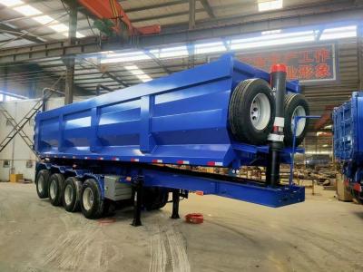 China Extra Capacity Quad Axle Dump Trailer for Bulk Transport Customization 16 Tire Number for sale