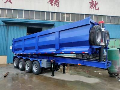 China Extra Capacity Quad Axle Dump Trailer for Bulk Transport Customization 16 Tire Number for sale
