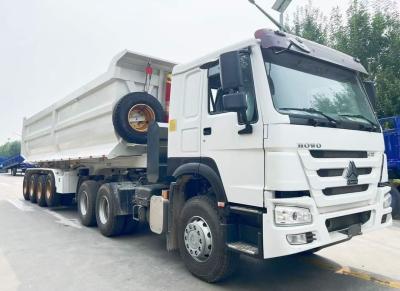 80t 4軸 後部ダンプトレーラー 1840mm トレイドと砂石鉱石 石炭鉄/銅粉