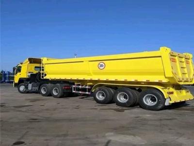 China 60t Load Capacity Hydraulic Dump Tipper Trailer 3 Axle U Shape Tipping Truck Semi Trailer for sale