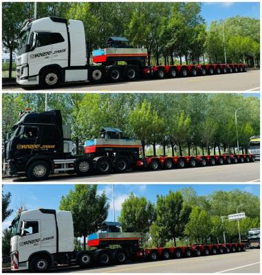 Cina Semirimorchio modulare con carico utile di 200/250/300/500 tonnellate e sospensione meccanica pesante in vendita